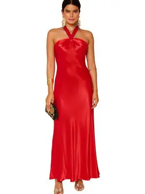 Rixo Losanna Maxi Dress - Red