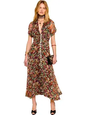 Rixo Novara Vintage Floral Dress - Navy