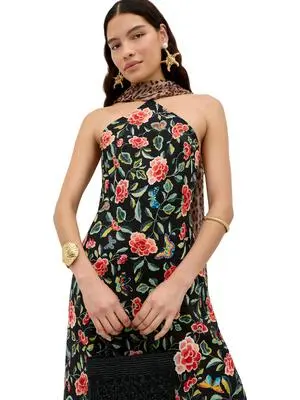 Rixo Hayley Mila Butterfly Dress - Black