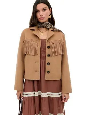 Rixo Ashleigh Jacket - Brown