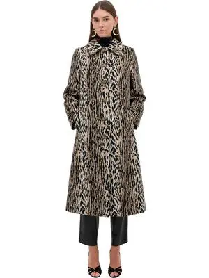 Rixo Milly Bohemia Leopard Leopard Coat Regular - Brown