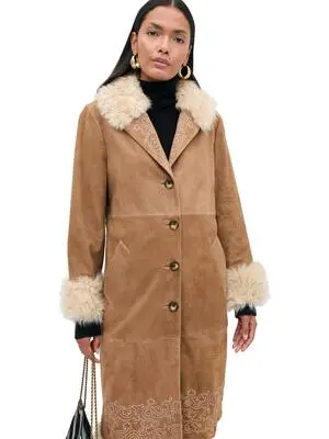 Rixo Cienna Coat - Brown