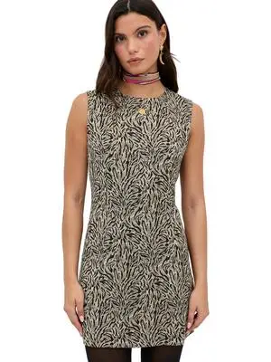 Rixo Printed Sleeveless Dress - Brown