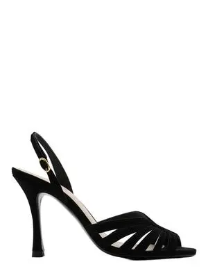 Rixo Mavi Leather Sandals - Black