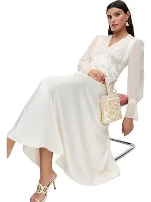 Rixo Arlena Pearl Midi Dress - Ivory