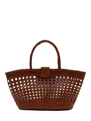 Rixo Lucine Leather Bag - Brown