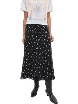 Rixo Stassie Sienna Bud Skirt - Black