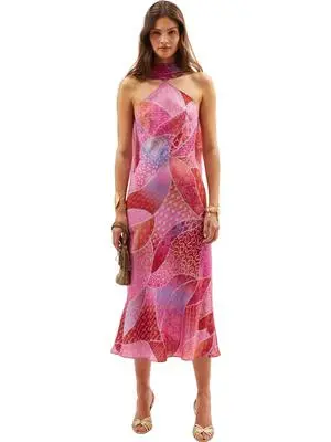 Rixo Hayley Ibiza Night Sunset Dress - Pink