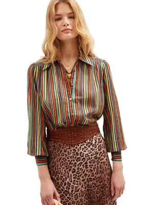Rixo Blake Maxime Striped Shirt - Multi