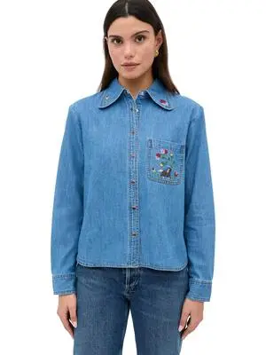 RIXO Edaline Sadie Embroidery Shirt