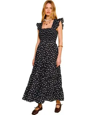 Rixo Kendall Bohemia Spot Dress - Navy