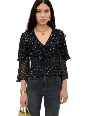 Rixo Ramira Starry Night Top - Navy