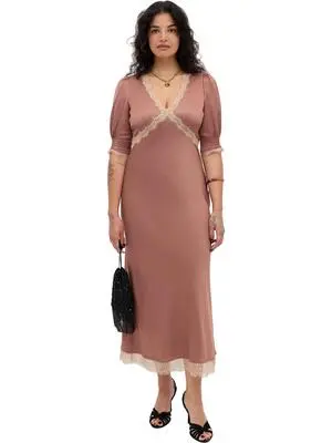 Rixo Annina Dress - Brown