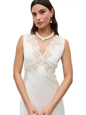 Rixo Azzurra Pearl Gown - Ivory