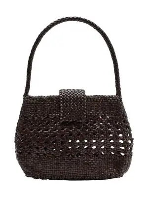 Rixo Amoria Woven Bag Brown