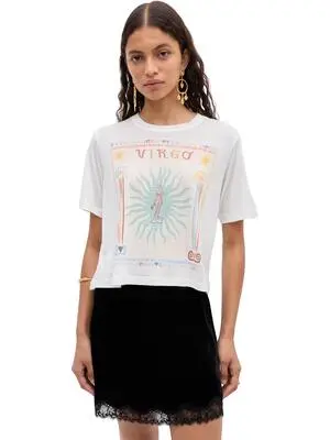 Rixo Printed Ria Virgo T-shirt - White