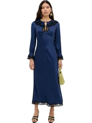 Rixo Brecia Regular Dress - Navy