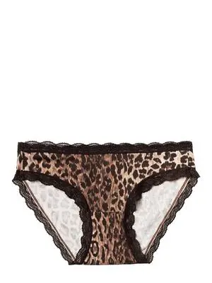 Rixo Leopard Print Knickers - Brown