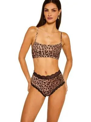 Rixo High-rise Leopard Print Knickers - Brown