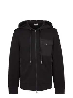 Moncler Zip Up Sweatshirt - Black