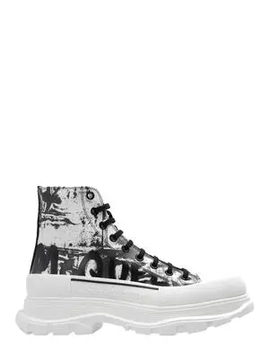 Alexander McQueen Tread Slick High-top Sneakers - Black/white