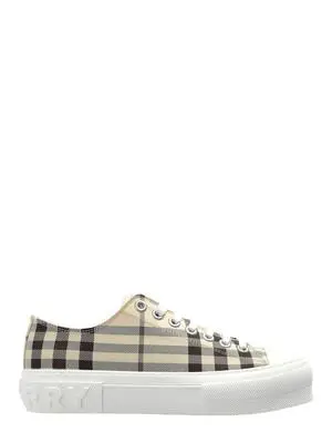 Burberry Training Jack Check Sneakers - Light Beige