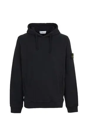 Stone Island Fleece Hooded Sweatshirt - Black
