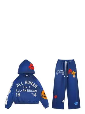 ALL HUMAN El Perro Sweatsuit - Blue Wash