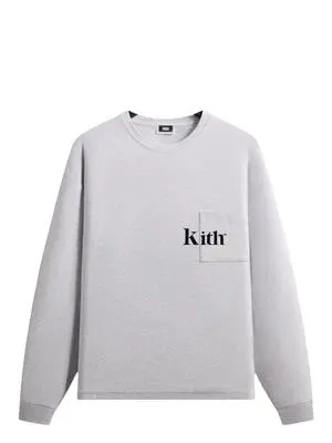 Kith Long Sleeve Quinn Tee Shirt - Light Heather Grey