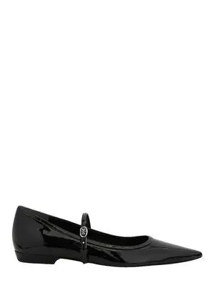 Tory Burch Double T Burckle Mary Jane Flat Sneakers - Black