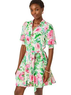 LILLY PULITZER Larkyn Shirtdress - Multi Poppy Party