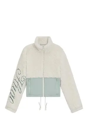 Hugo Teddy Jacket With Embroidered Logo - White