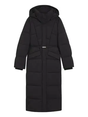 BOSS Padded Coat With Metal Belt - Black