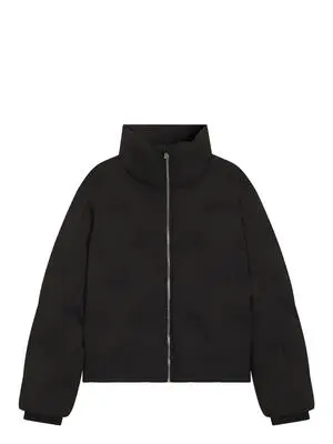 Hugo Stacked-logo Jacket With Water-repellent Finish - Black