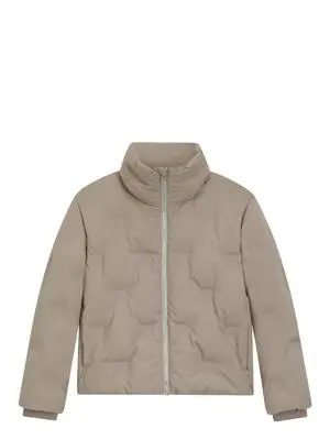 Hugo Stacked-logo Jacket With Water-repellent Finish - Light Beige