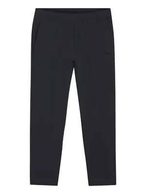 BOSS Zip-frame Tracksuit Bottoms In Waffle Fabric - Dark Blue