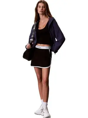 Calvin Klein Icon Sport Cotton Mini Skirt - Black