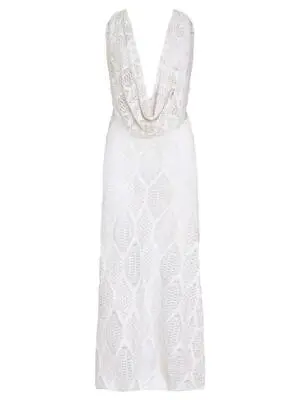 AMIR SLAMA Draped Maxi Dress - White