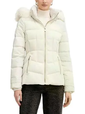 MORGAN Hooded Puffer Jacket - Neutrals