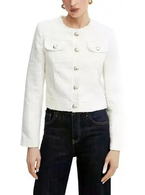 MORGAN Jacket With Pockets - White