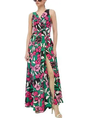 MORGAN Floral-print Maxi Dress - Green