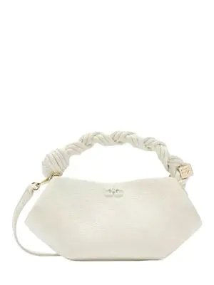 GANNI Logo-plaque Tote - White