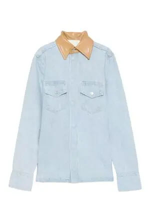 Nanushka Cotton Button Down Shirt - Blue