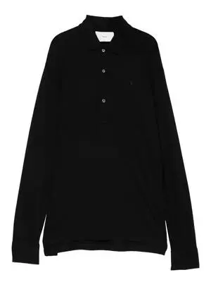 SETCHU Logo-embroidered Long-sleeve Polo Shirt - Brown