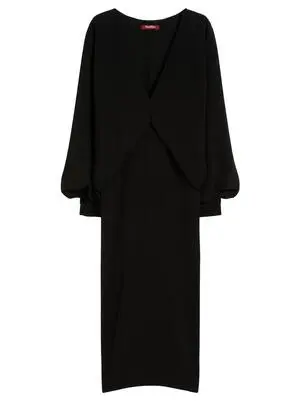 Max Mara Long Cady Sheath Dress - Black