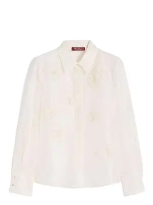 Max Mara Silk Organza Shirt - White