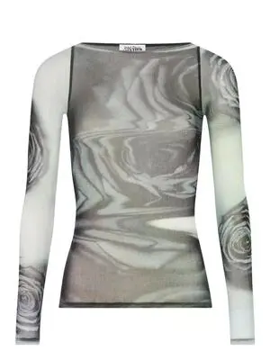 Jean Paul Gaultier Abstract-print T-shirt - Grey