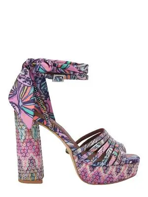 Kurt Geiger Pierra Butterfly Platform Sandals - Purple