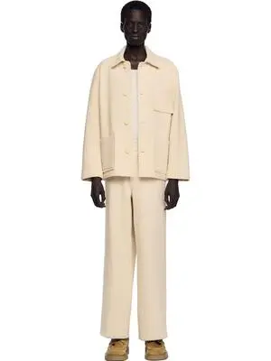 Sandro Cotton Worker Jacket - Ecru