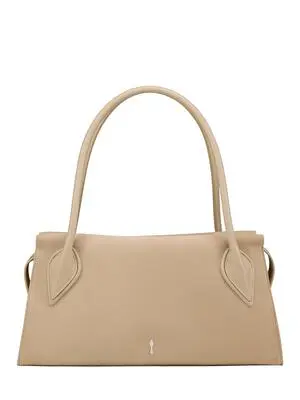 CHRISTIAN LOUBOUTIN Venus Medium Leather Shoulder Bag - Beige